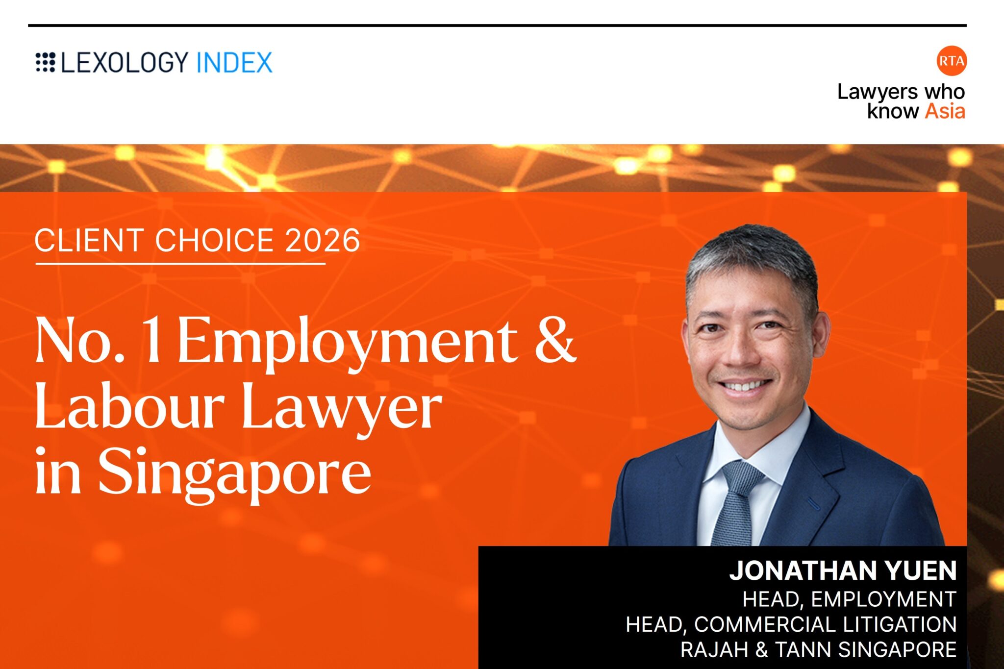 Rajah & Tann Singapore’s Jonathan Yuen recognised as No. 1 Employment ...