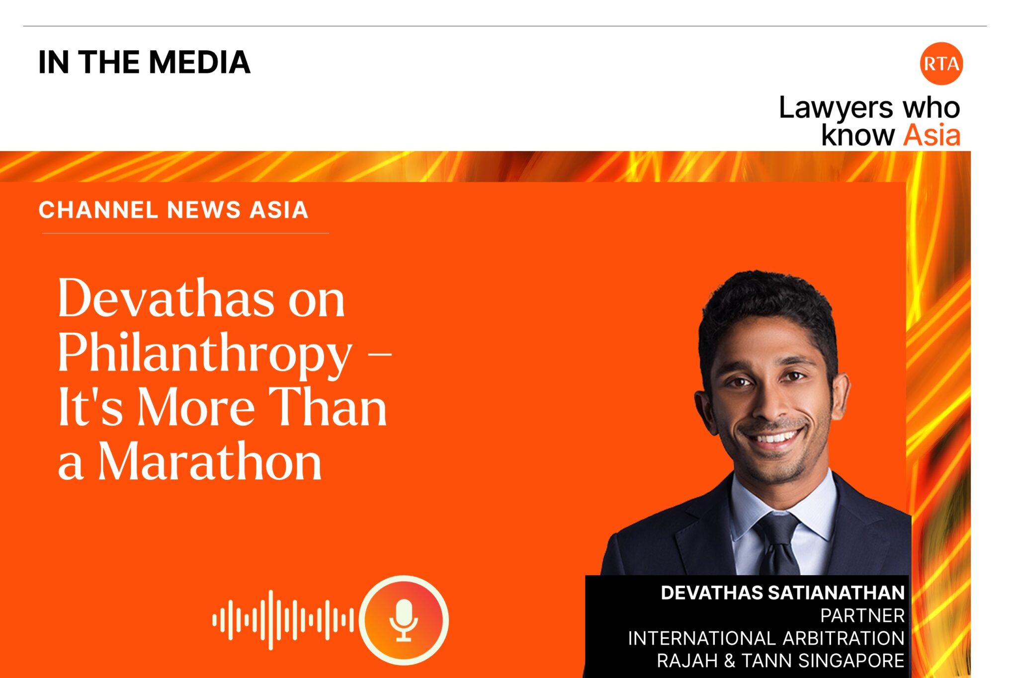 Giving Back with Purpose – Devathas Satianathan on Modern Philanthropy ...